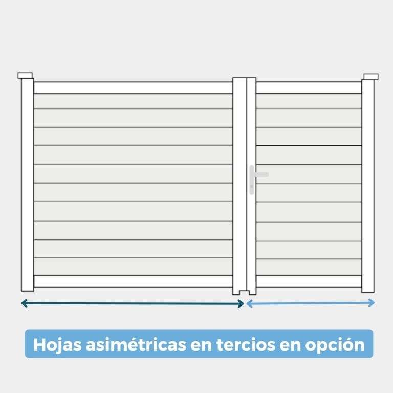 Portón Aluminio abatible a medida modelo CAPUCHINA directo de fábrica